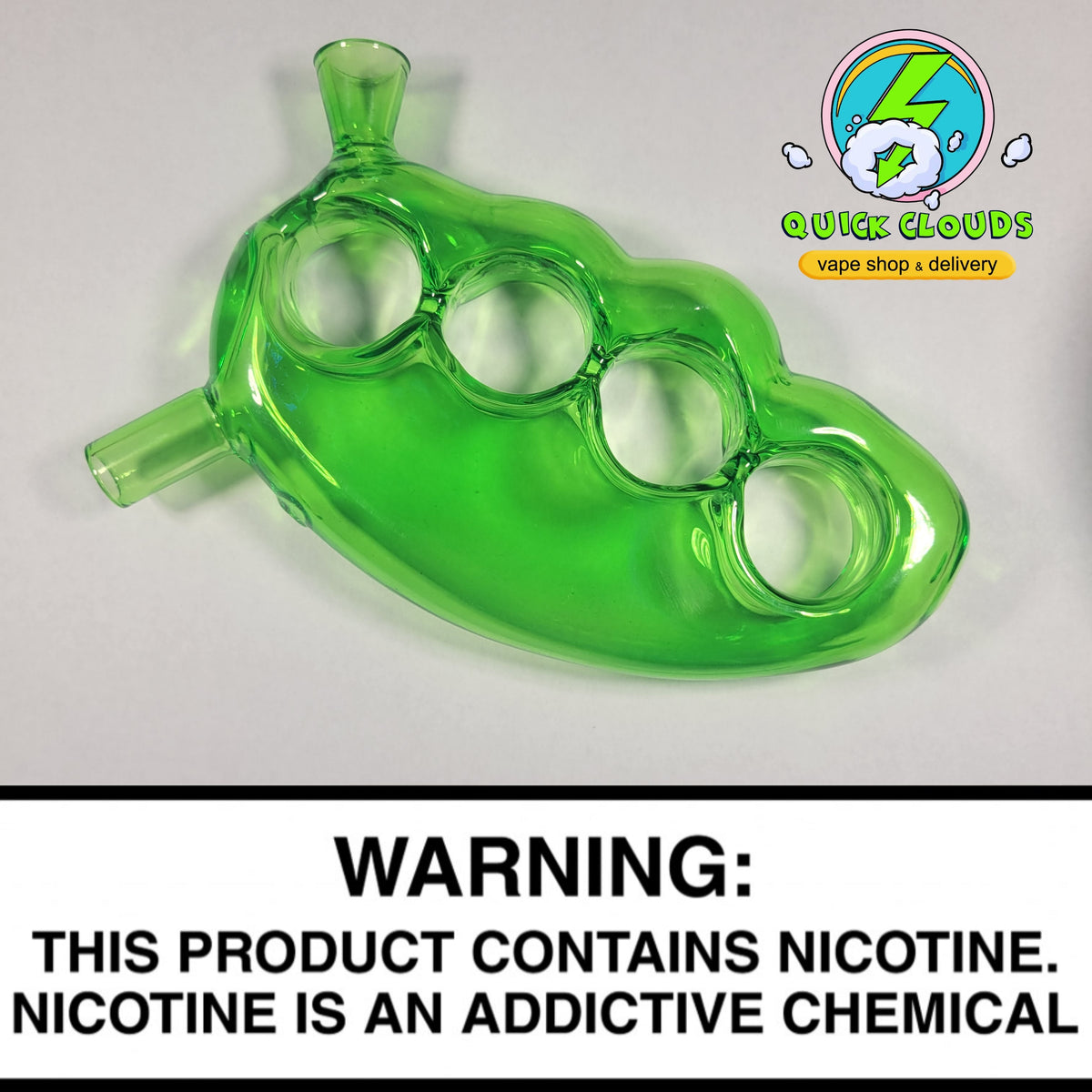 Glass Knuckles Bong — Quick Clouds